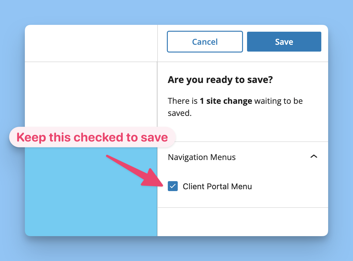 How the menu works in Client Portal | Client Portal Help Center