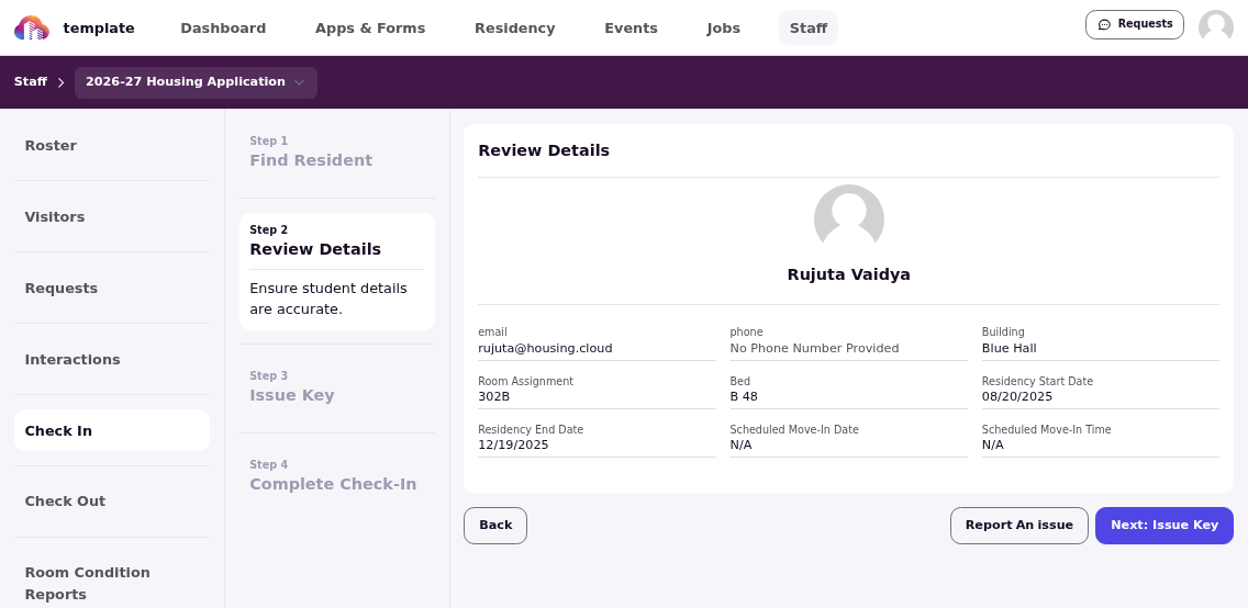 Student Staff Access in the Resident Portal – Housing.cloud